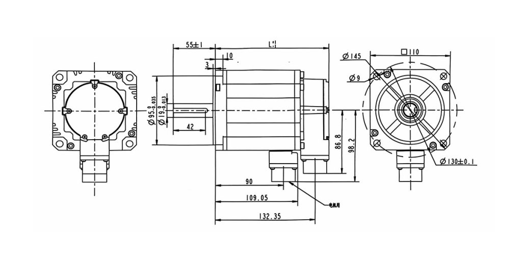 Gian GSV110 DC Servo Motor - Gian Transmission
