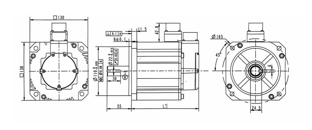 Gian GSV130 DC Servo Motor - Gian Transmission