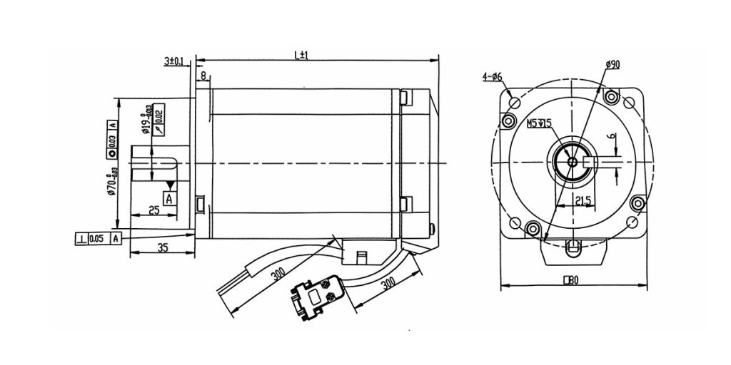 Gian GSV80 DC Servo Motor - Gian Transmission